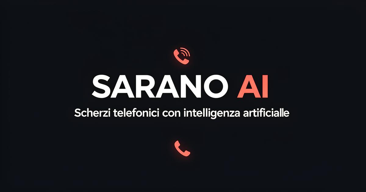 Sarano AI - Scherzi telefonici con intelligenza artificiale